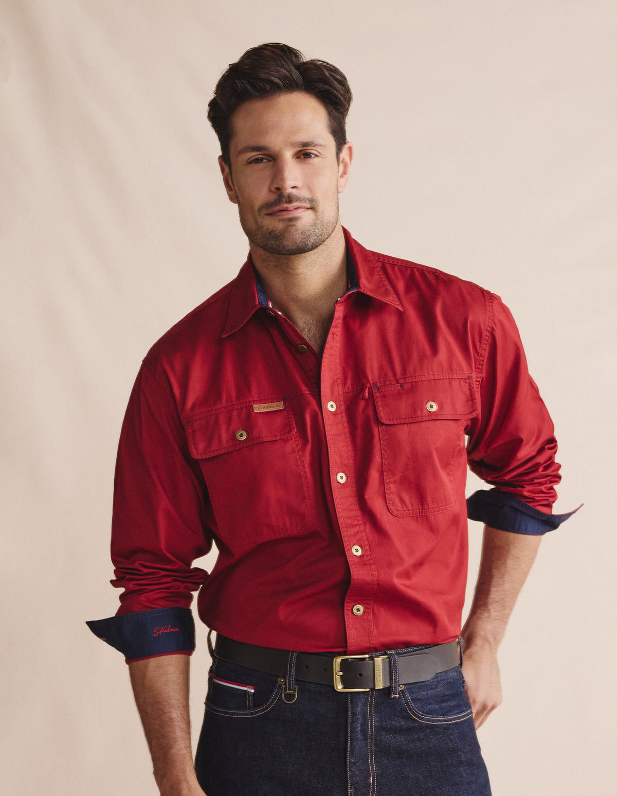 Armstrong Full Placket Work Shirt - Coonawarra – Kidman Clothing