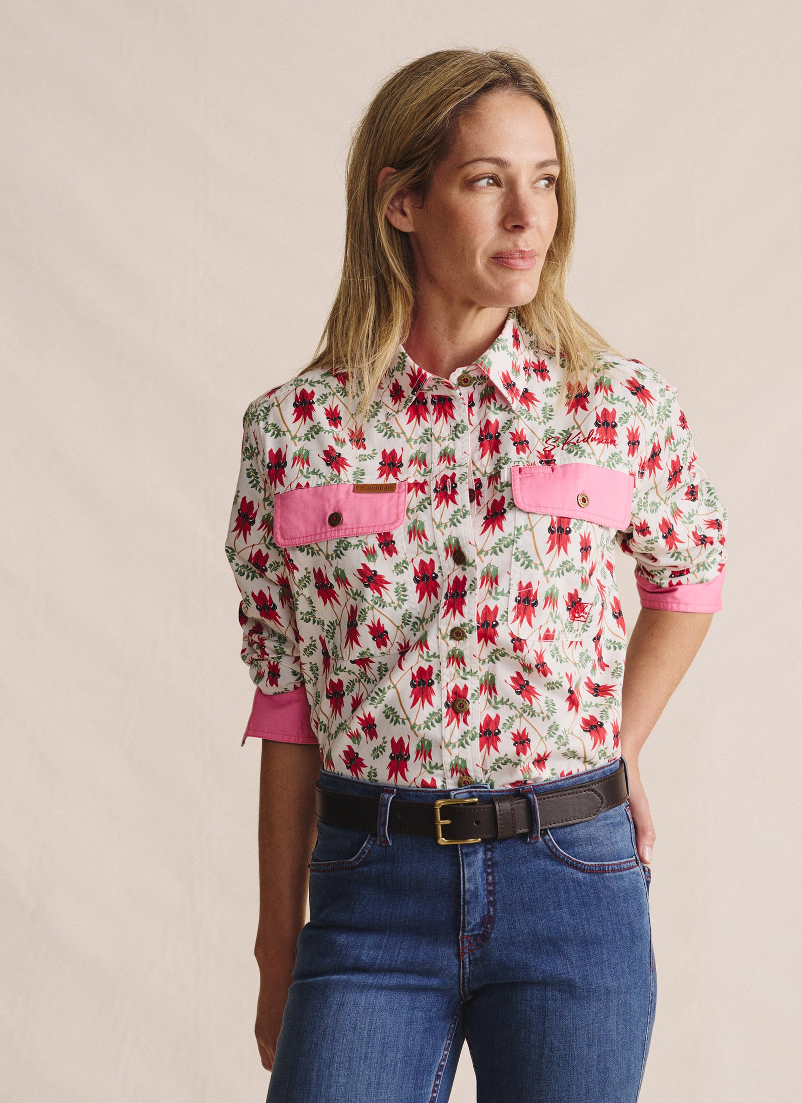 Spencer Full Placket Work Shirt - White – Kidman Clothing