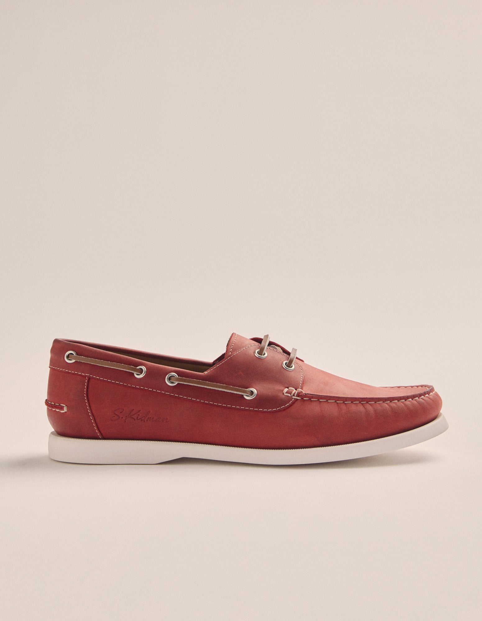 Portsea Men's Boat Shoe - Dark Red – Kidman Clothing